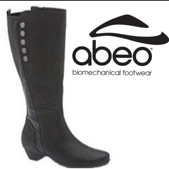 Abeo | Shoes | Abeo Neve Biomechanical Black Leather Tall Boots Sz8n ...